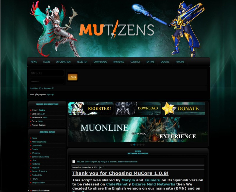 MU ONLINE FILES: [Template] MuTizens 1.0.8