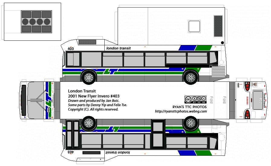 SP. Papel Modelismo: PaperCraft - PaperBus 2001 New Flyer Invero ...