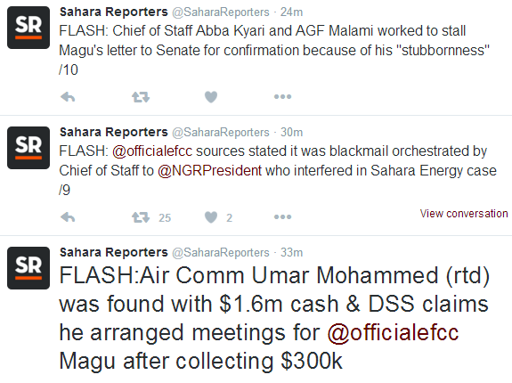 Tweets from Sahara Reporters - Welcome To Orejo's Blog