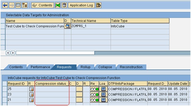 Sap bi materials: Infocube Compression