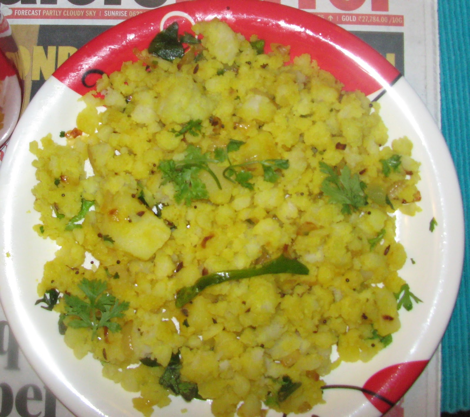 Cook Book: Batata Poha (Beaten rice with Potatoes - A High Energy ...