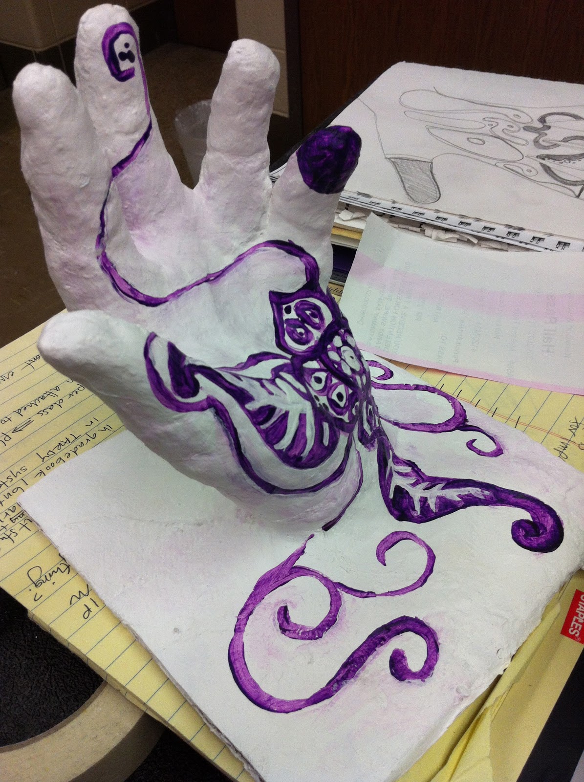 Project ART-A-DAY: Lesson: GIVE ME A HAND!! Henna Inspired Cast Hands