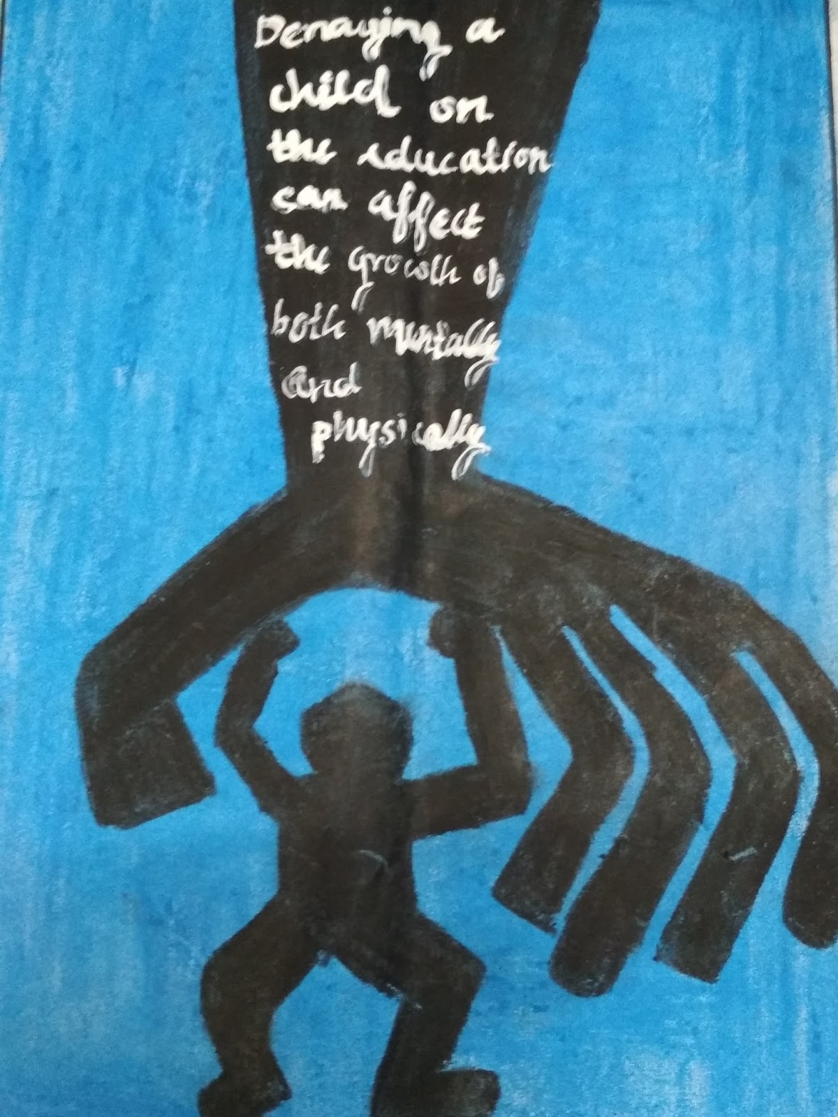 EDUCATION IS THE RIGHT OF EVERY CHILD : POSTER MAKING