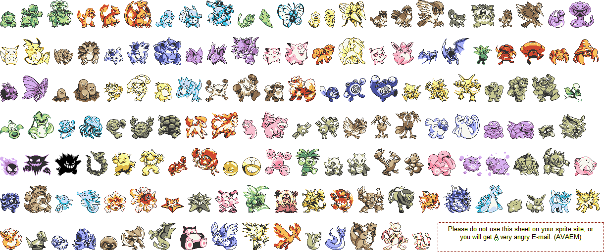 What the Flurp: Original Pokemon List