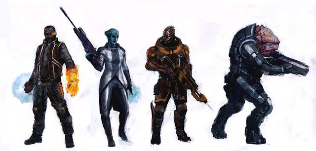 Seduced by the New...: Mass Effect Character Art