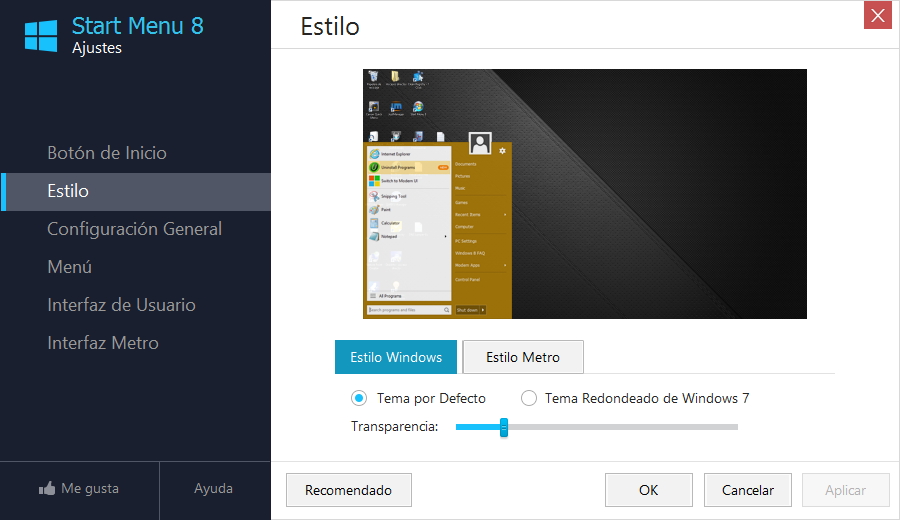 Start Menu 8 v3.1.0 [Vuelve al menú de inicio de Windows 7 y agrega ...