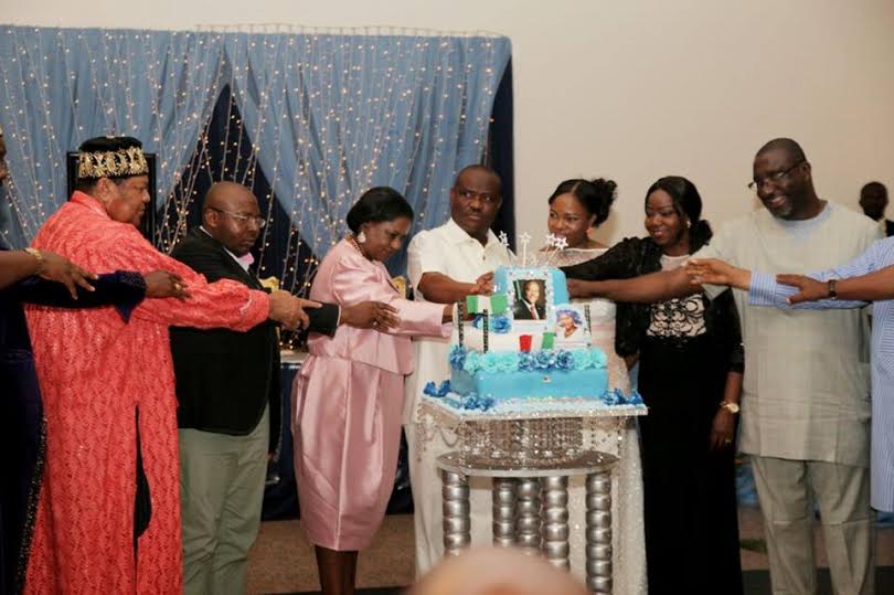 Photos: Governor Nyesom-Wike, his wife and children at state banquet