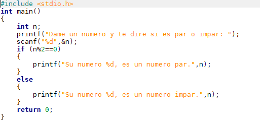 Tecnología Informática Javier 2ºBach A: PROGRAMACIÓN EN .c: Numero Par ...