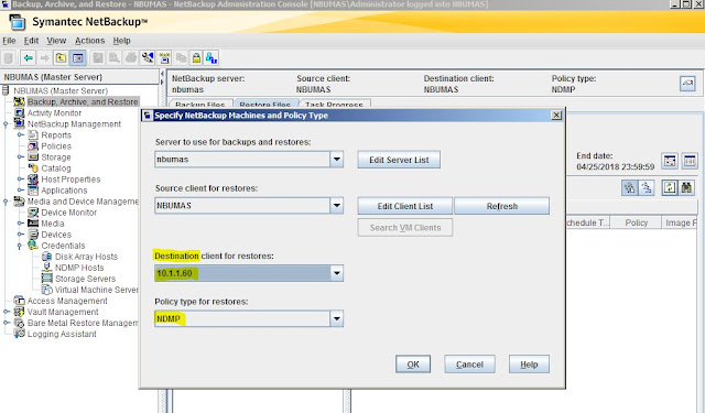 Remote Infrastructure Management: NetBackup NDMP Backup Configuration