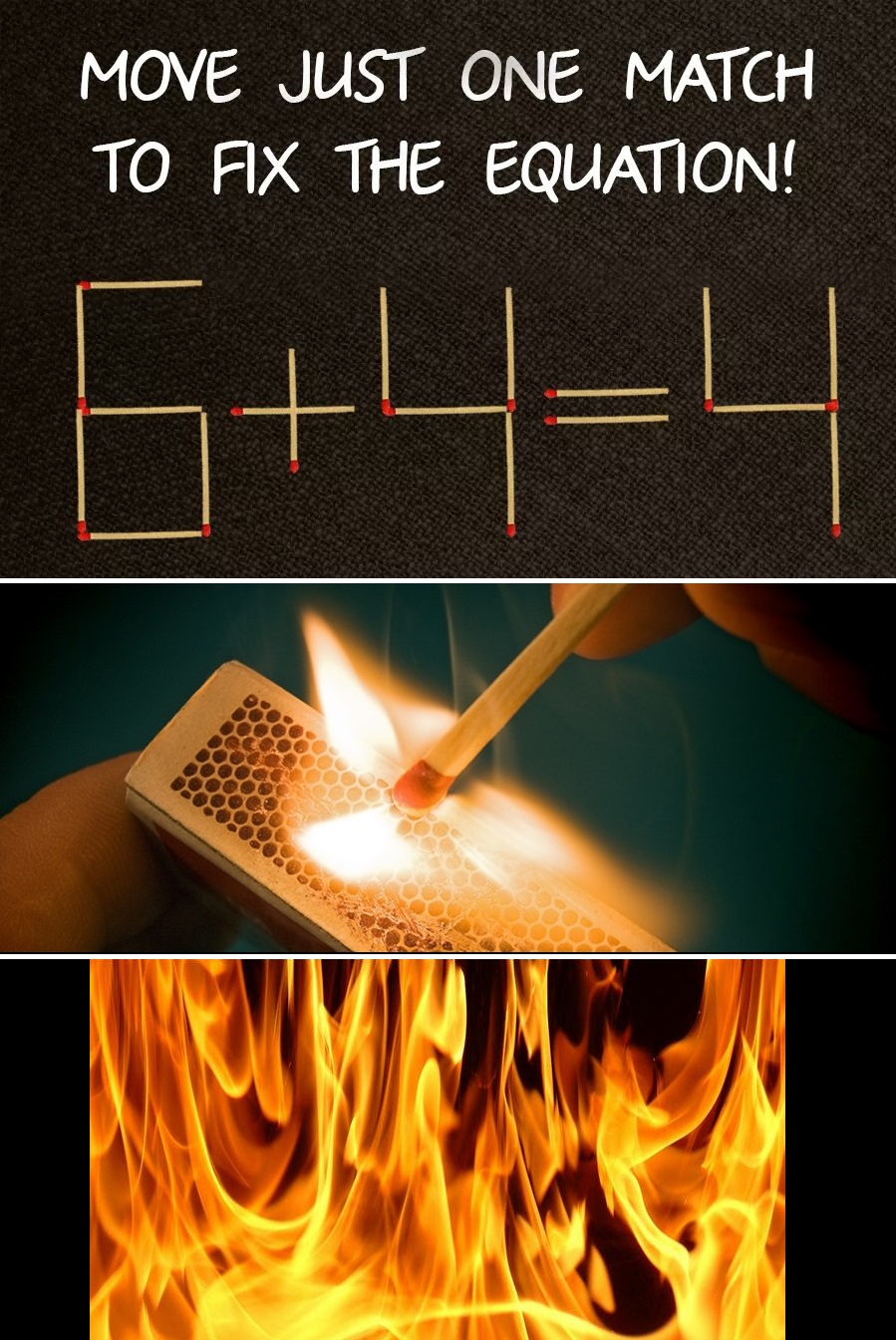 Brenternet (The World as seen by Brent Moore): Move Just One Match to ...