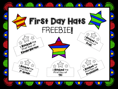 Colors and Kindergarten: First Day Hats FREEBIE!