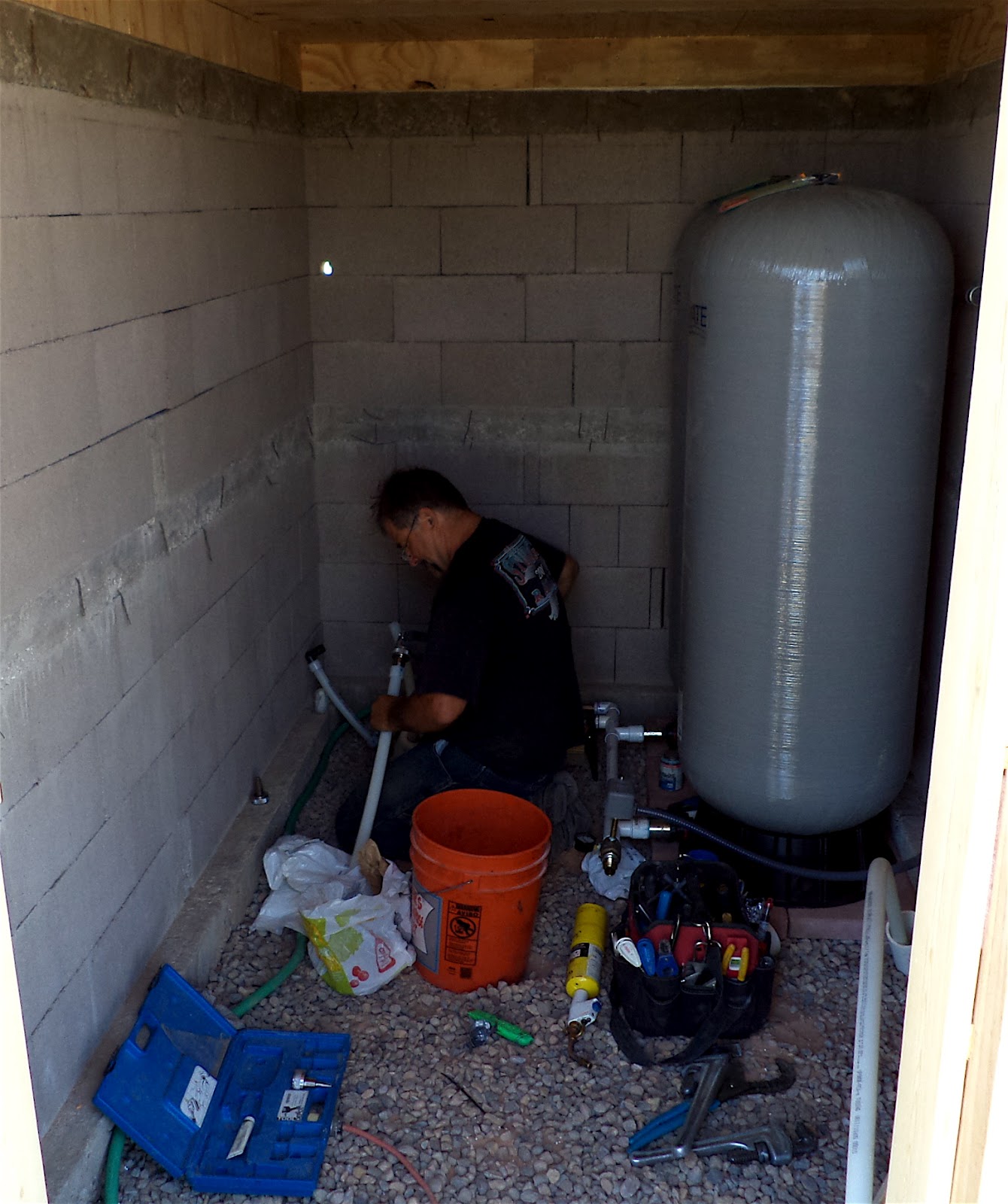 Alt. Build Blog: Building A Well House #6: Plumbing And Electrical