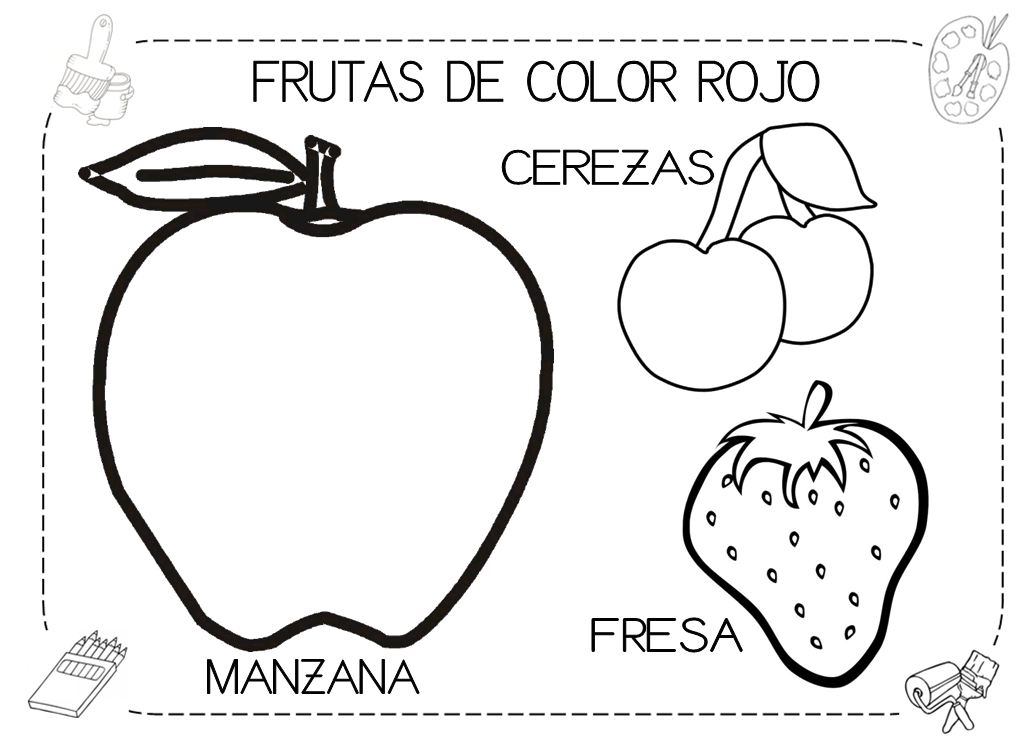 Mi grimorio escolar: FRUTAS DE COLOR ROJO