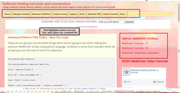 Webelement Locators Part 1 Selenium With Python