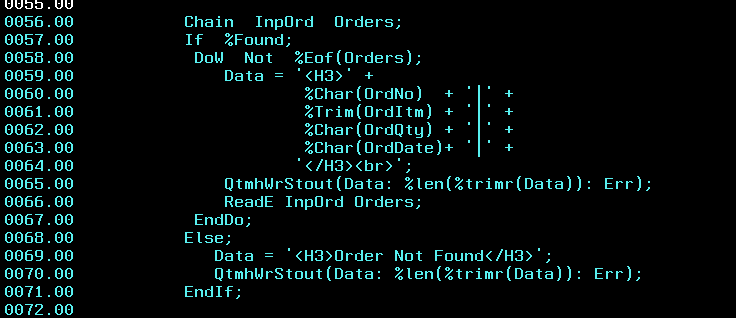 Random Thoughts!!!: AJAX & JSON with CGI Programming in IBM-I