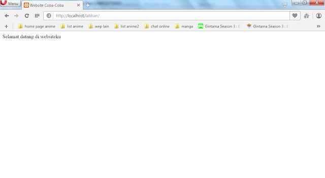 Cara membuat web sederhana hanya dengan html tanpa css - Bengkel Belajarku