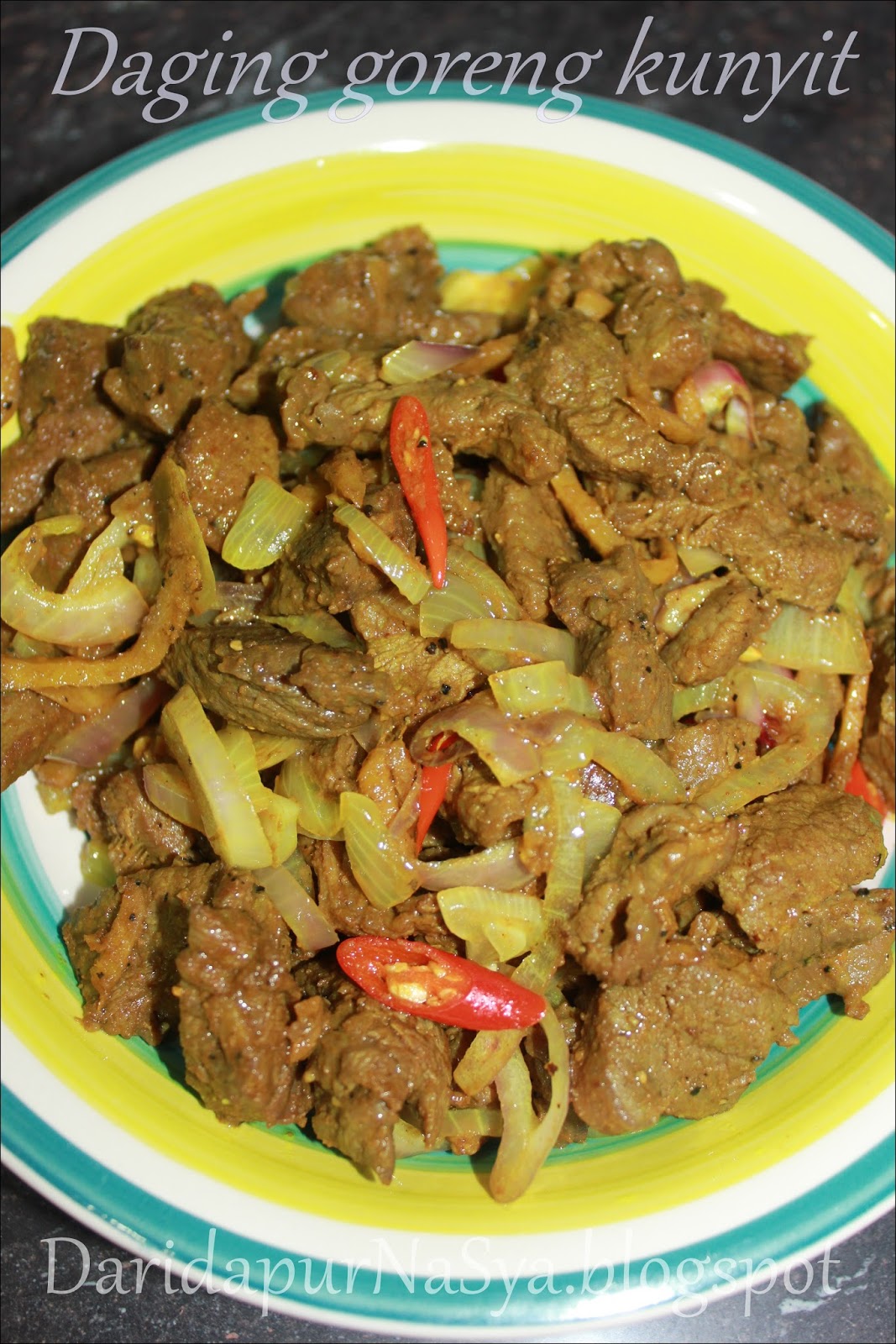Dari Dapur NaSya: Daging goreng kunyit