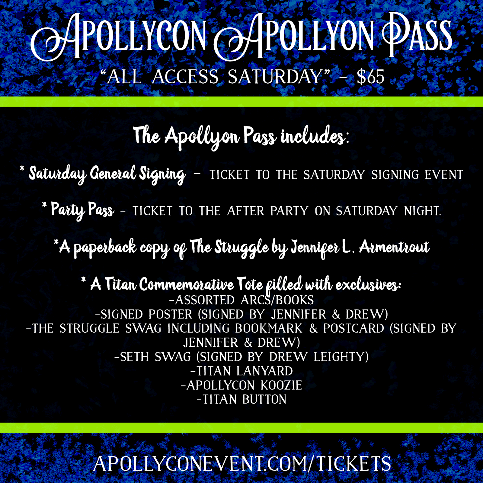 ApollyCon Registration Information & Full Author List | Deity Island (A ...