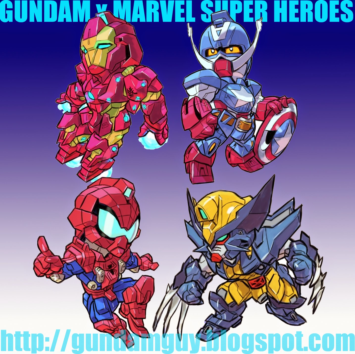 GUNDAM GUY: GUNDAM x MARVEL SUPER HEROES - Digital Fan-Arts By 油屋とんび ...