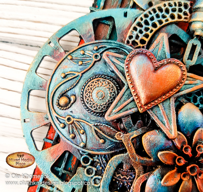 Mixed Media Place: Fantasy Rust tags by Ola Khomenok