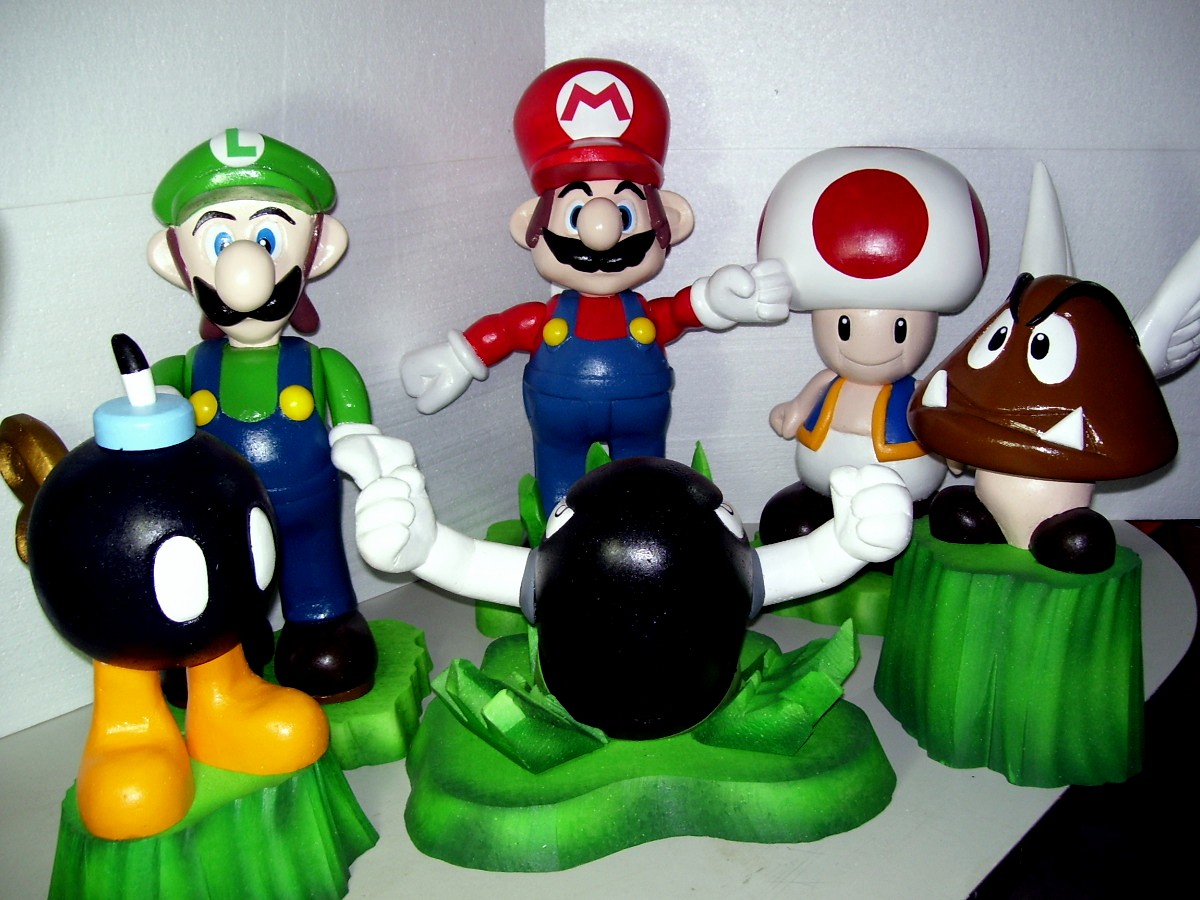 Duarte Criações: MÁRIO BROS(ESCULTURA EM ISOPOR)