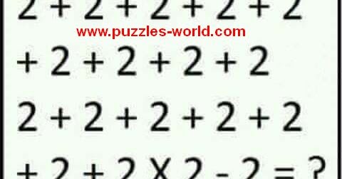 2 + 2 + 2 + 2 + 2 + 2 + 2 + 2 + 2 2 + 2 + 2 + 2 + 2 + 2 + 2 x 2 - 2 ...