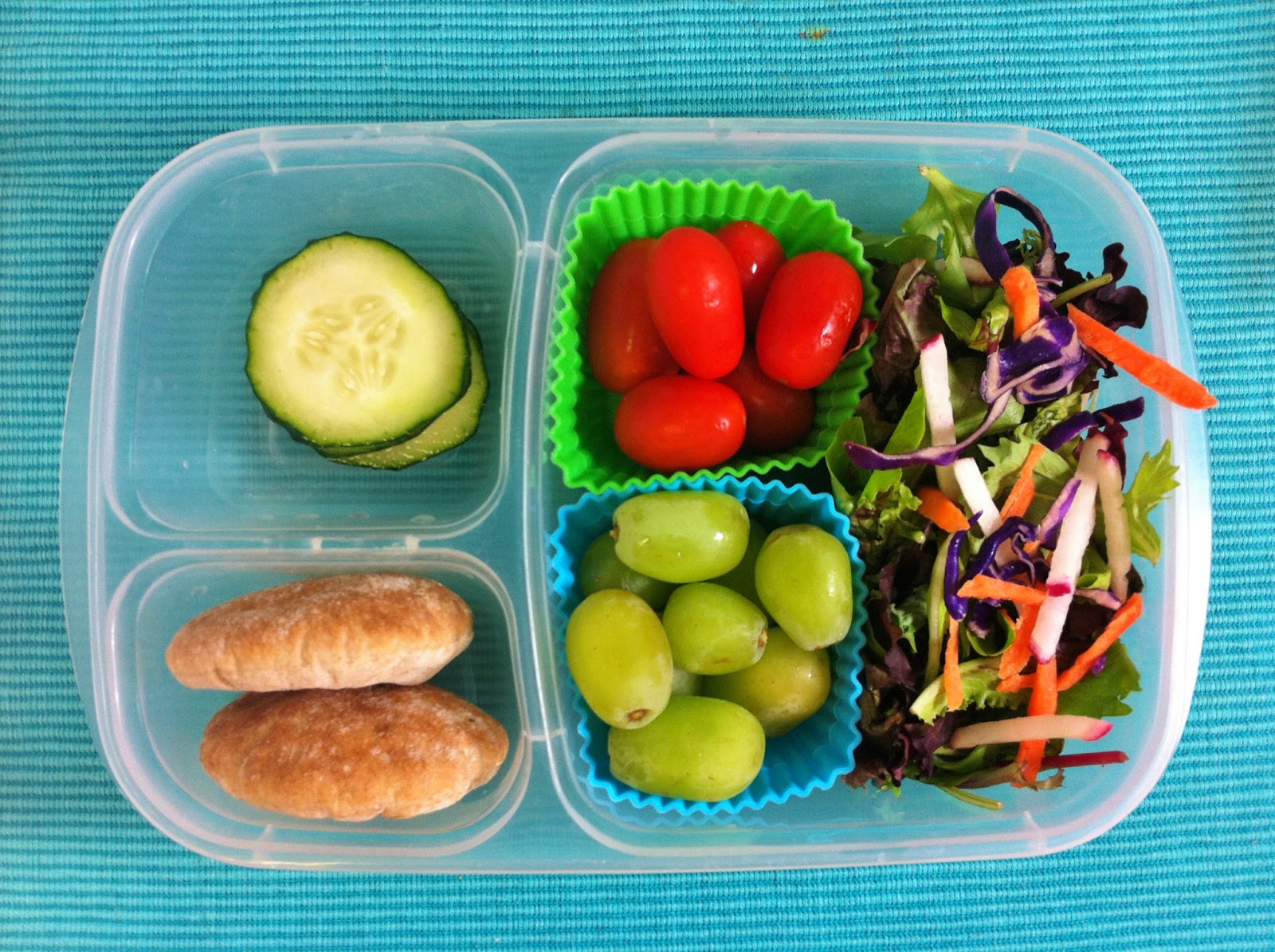 Operation: Lunch Box: Day 156 - Fruit and Veggie Box with Green Salad