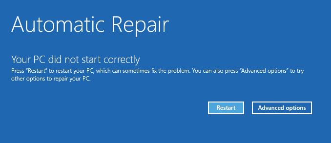 Mengatasi Automatic Repair Your PC did not start correctly Looping ...