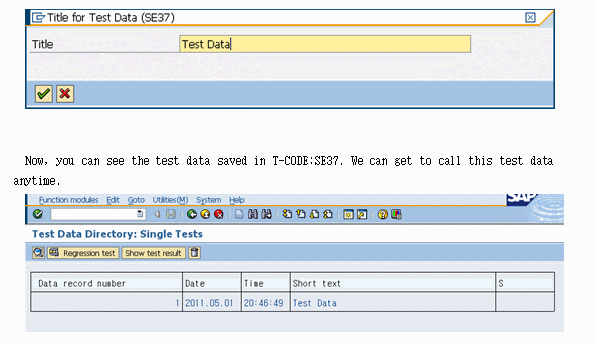 Abap Tip Note Abap Tip Function Module Test Data