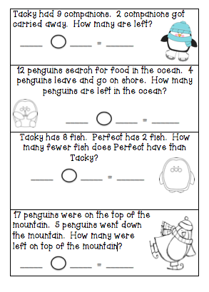 The Very Busy Classroom: Penguin Story Problems