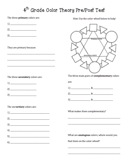 Creativity in Connecticut: Color Theory Pre and Post Test