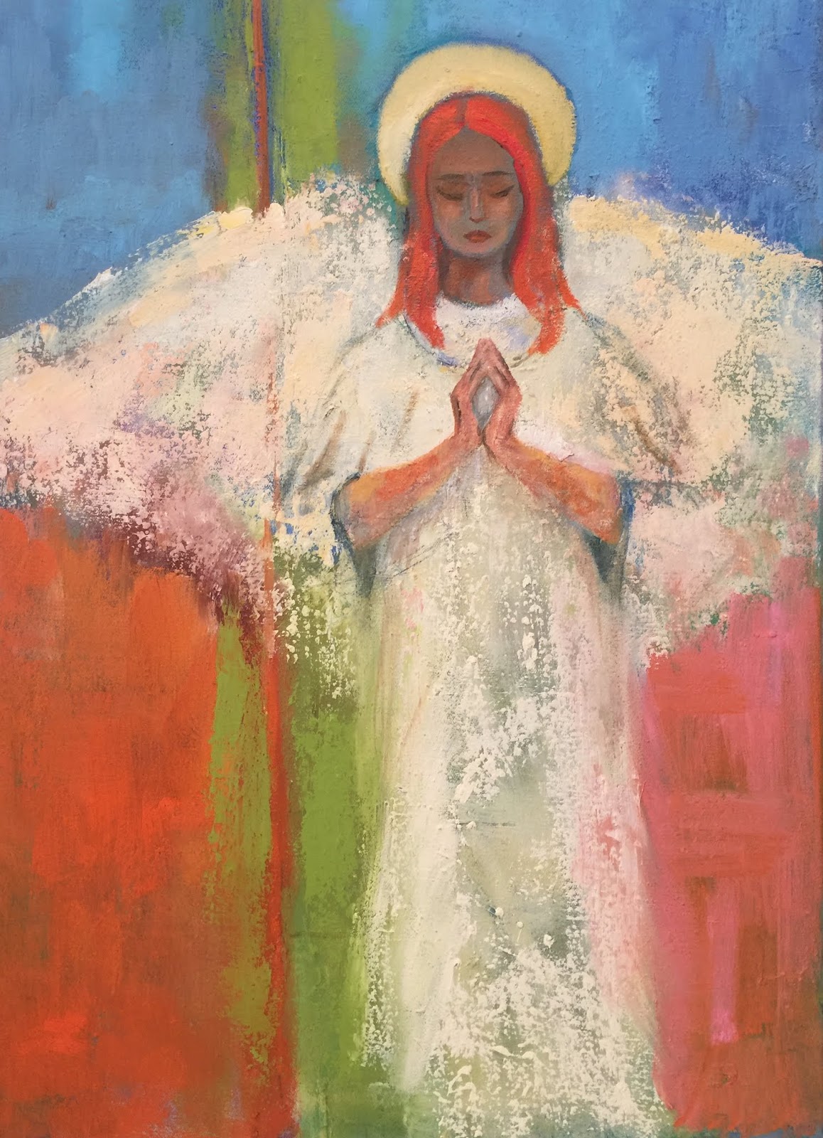 Daily Painters Abstract Gallery: Contemporary Spiritual Art, "Angel ...