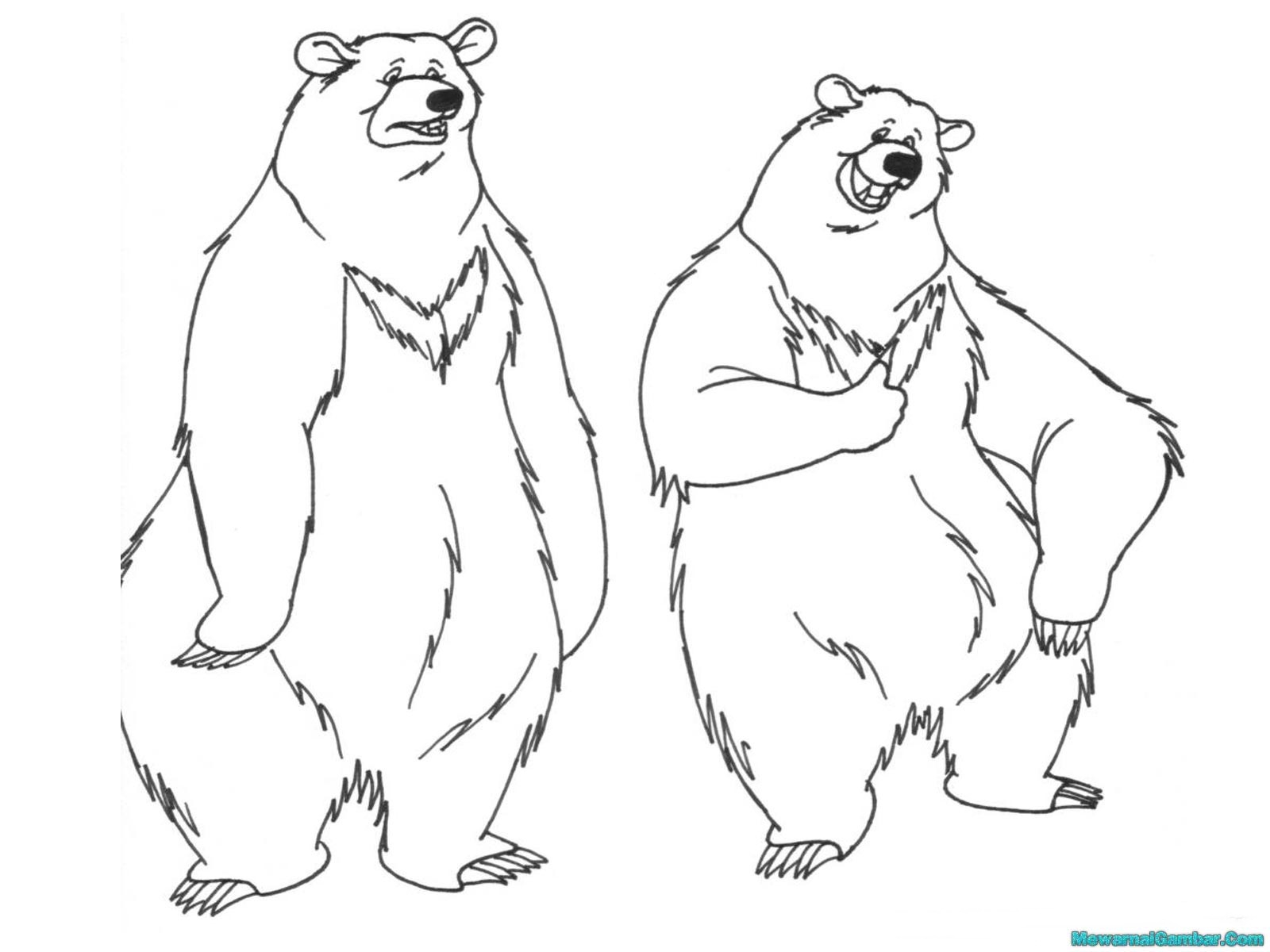 Mewarnai Gambar Beruang | Mewarnai Gambar