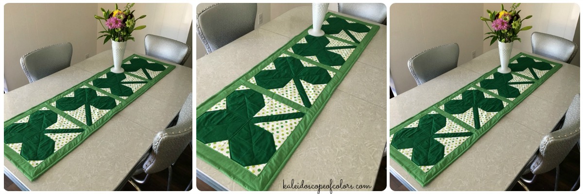 Kaleidoscope of Colors: Shamrock Quilted Table Runner