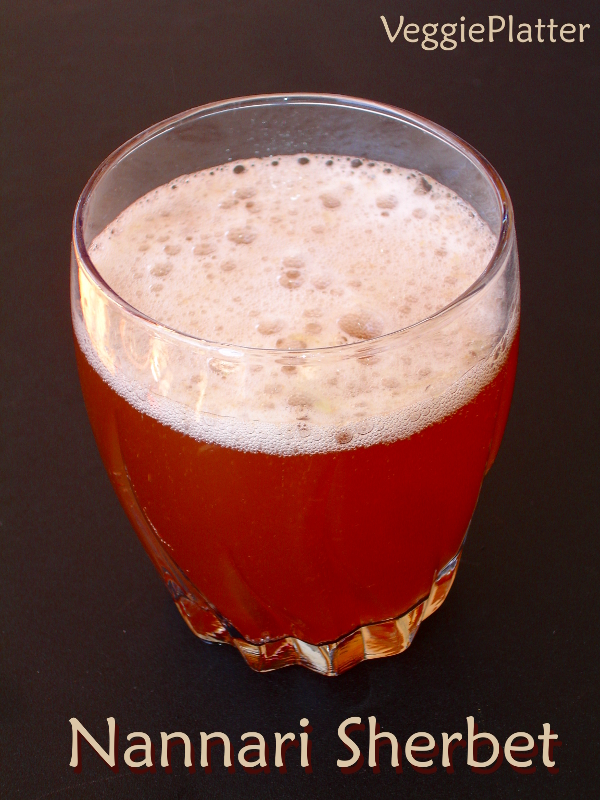 Veggie Platter: Nannari Sherbet