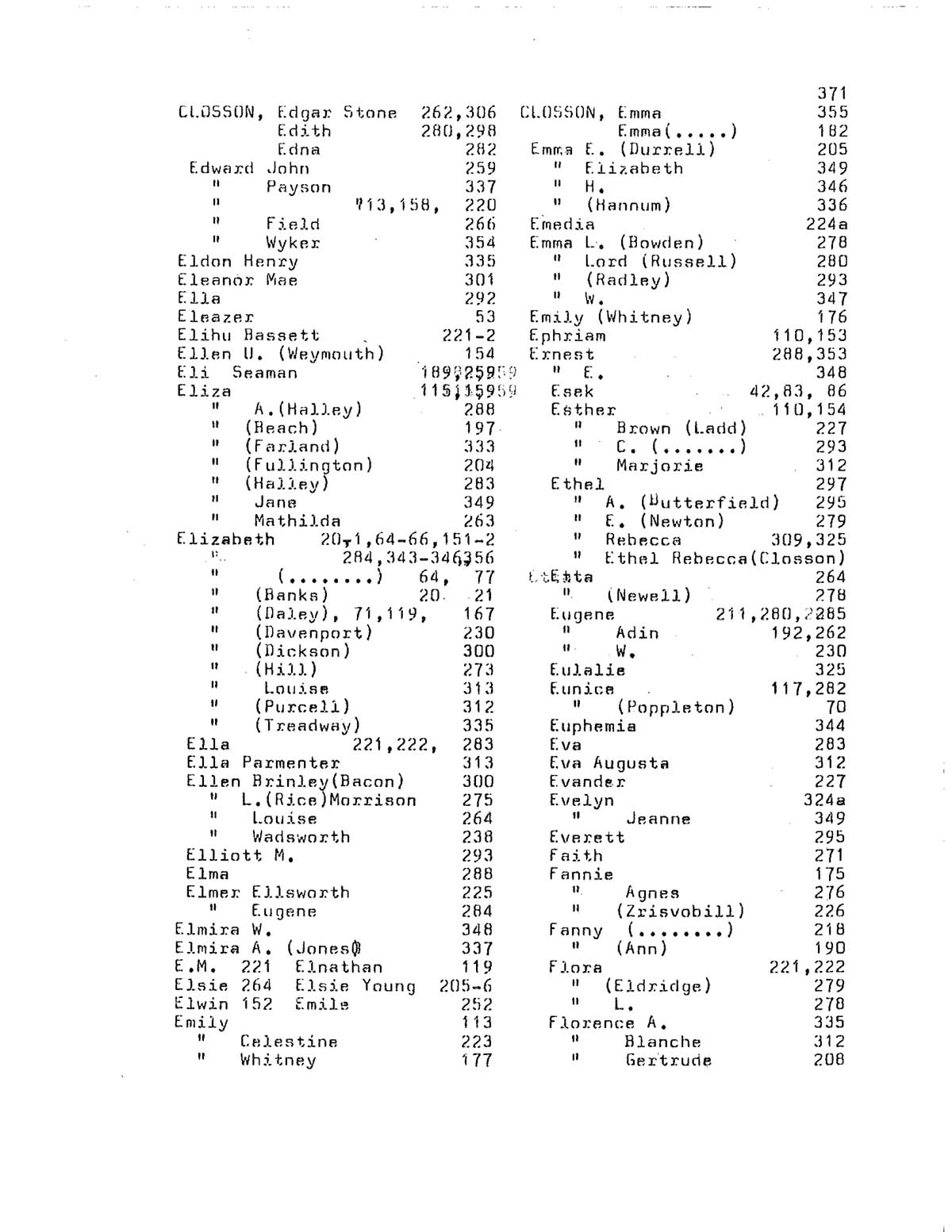 The Josiah Closson Family of New England by William G. Closson