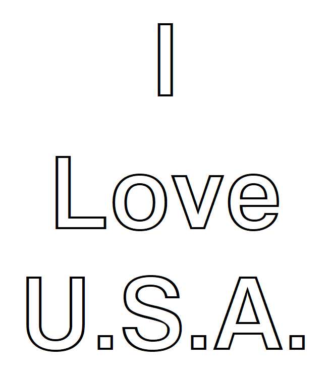 Colouring Place: I Love USA colouring page