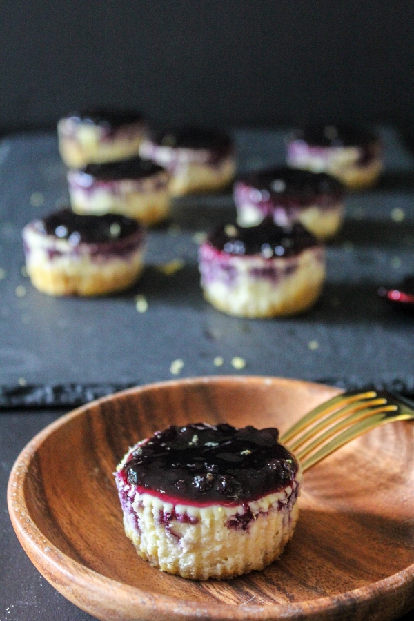 Mini Blueberry Cheesecakes