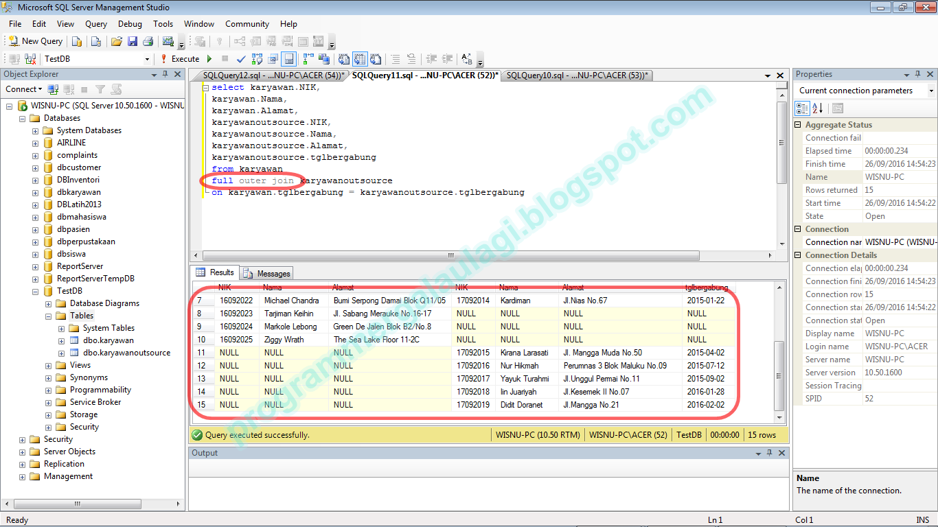 Belajar SQL Server : Dasar - Dasar SQL Server ~ Programmer Galau Lagi