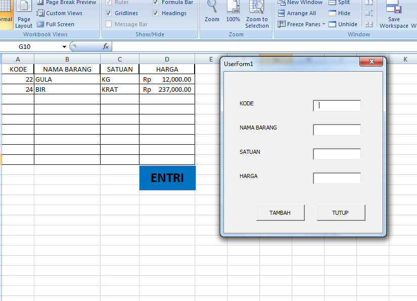 BOKEP BLOG: CARA MEMBUAT FORM SEDERHANA DI EXCEL DENGAN MUDAH