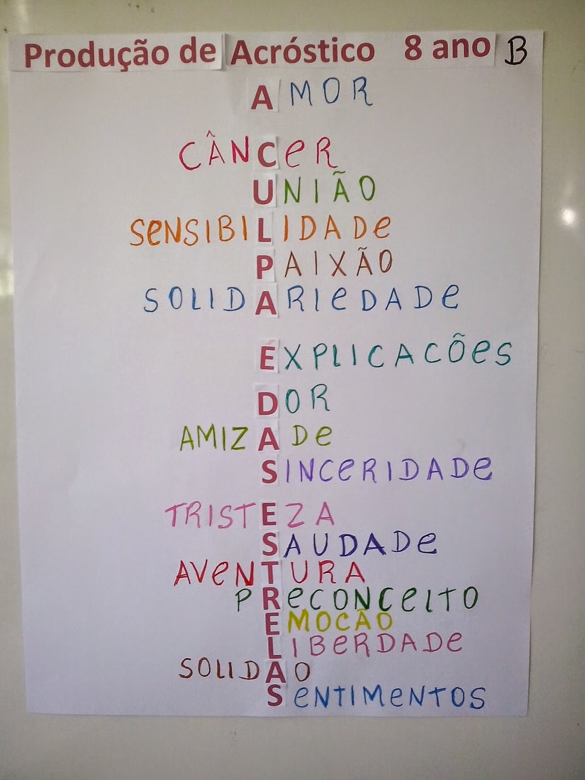 Aprendi legal!: Produção de acróstico