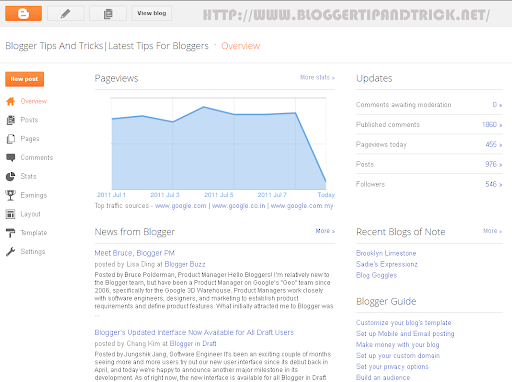 Blogger's New Interface Now Available for All Draft Users