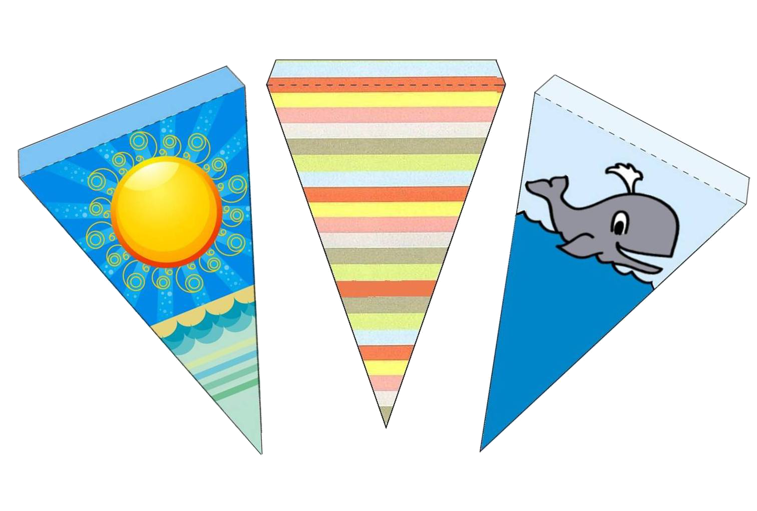 Crafty Sue: SUMMER PAPER BUNTING --- BANDIERINE PER L'ESTATE