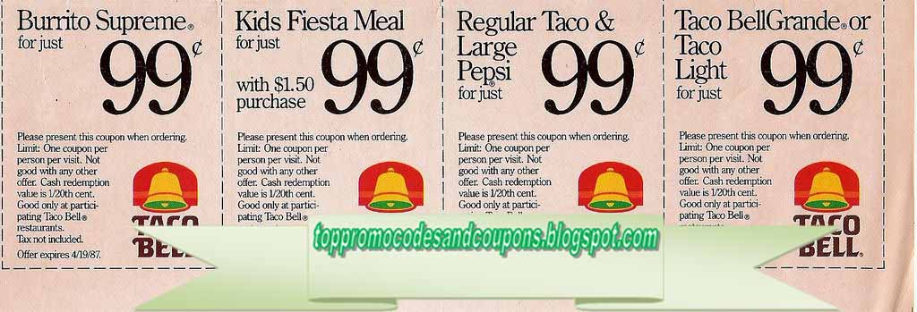 Free Promo Codes and Coupons 2023: Taco Bell Coupons