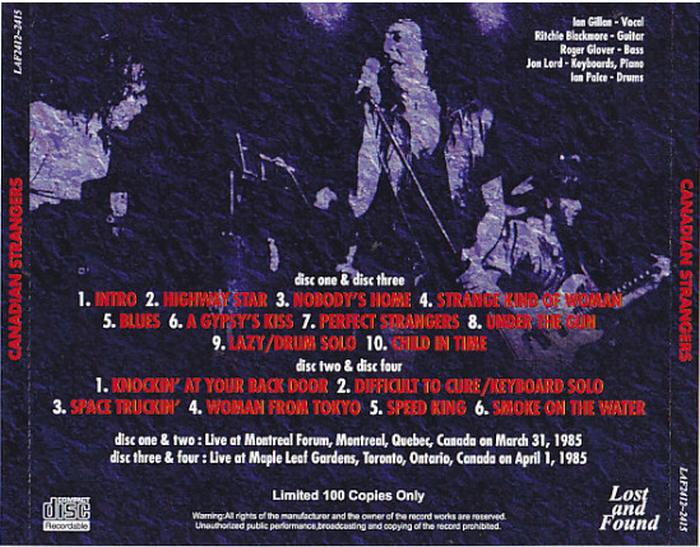 Rock Anthology: Deep Purple - Canadian Strangers (1985-03-31) FLAC