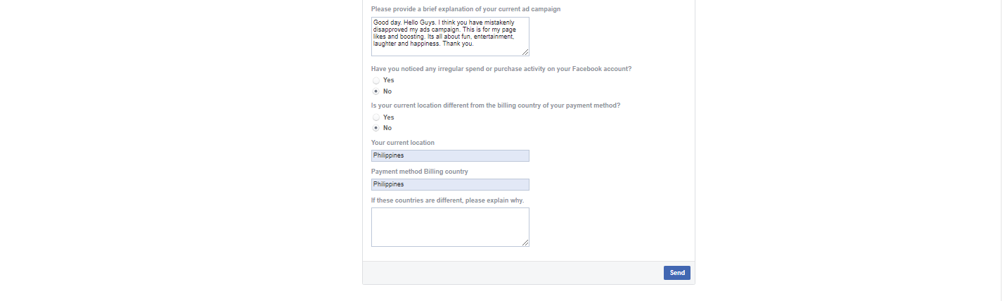 FACEBOOK ADS ACCOUNT DISABLED APPEAL FORM AND SOLUTIONS - UPTV FAMILY