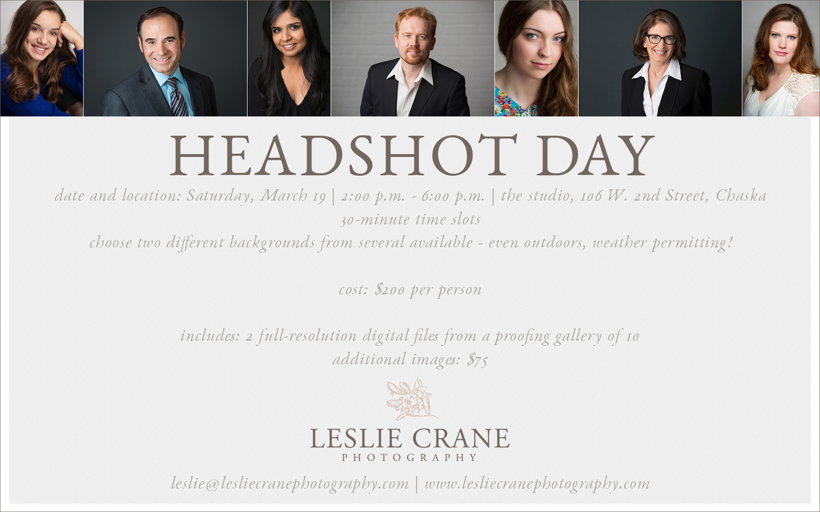 Leslie Crane Photography: Headshot Day 2016