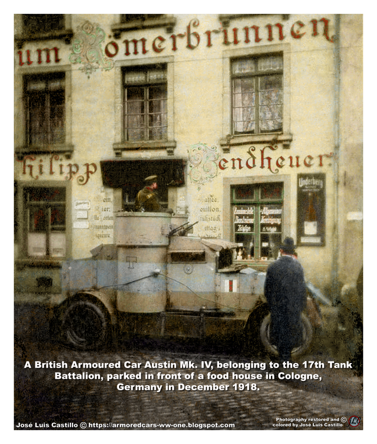 Armored Cars in the WWI: A British Austin Armoured-Car Mk. IV. Cologne ...