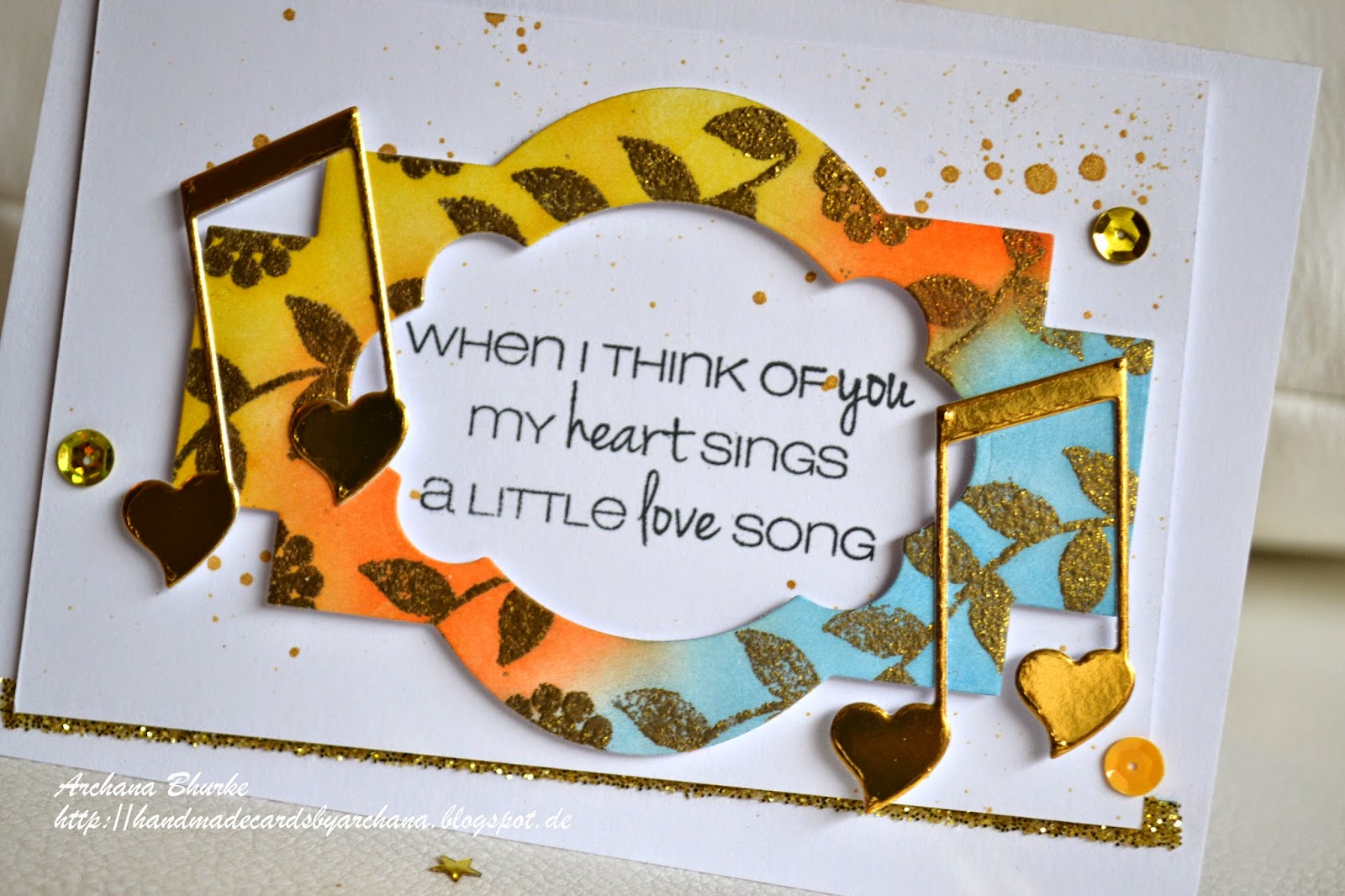 Handmade Cards by Archana: Love song!