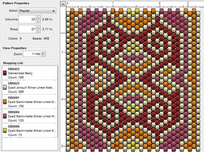Imaginesque: Beading: Peyote Stitch Pattern 19
